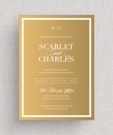 Luxury Mirror Acrylic Wedding Invitations | Framed Style