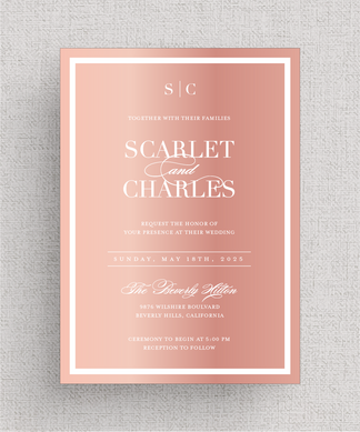 Luxury Mirror Acrylic Wedding Invitations | Framed Style
