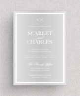 Luxury Mirror Acrylic Wedding Invitations | Framed Style