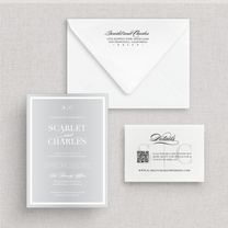 Luxury Mirror Acrylic Wedding Invitations | Framed Style