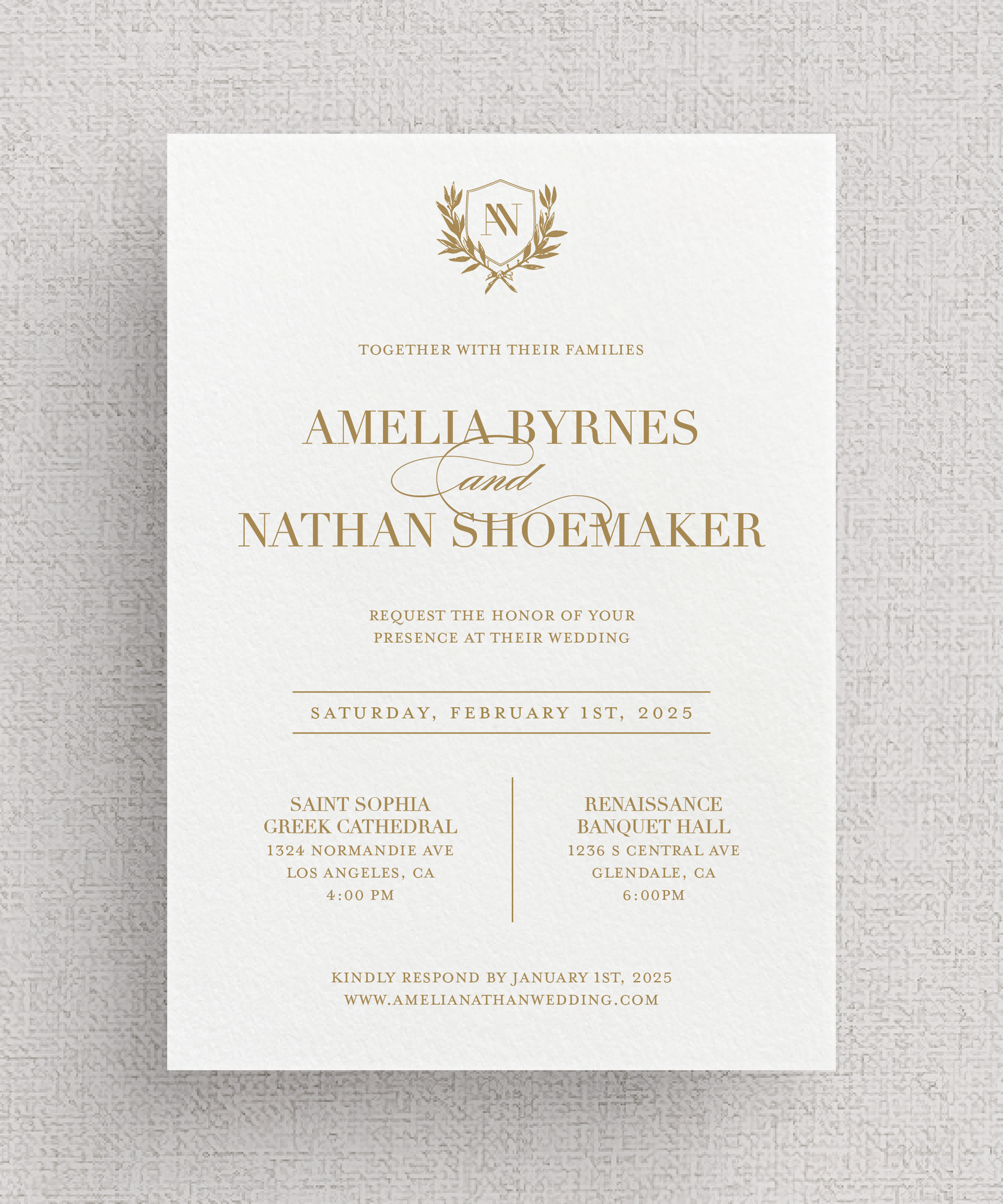 Luxury Paper Wedding Invitations | Golden Moments Los Angeles